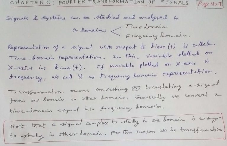 Fourier Transformation of Signals | Signals and Systems - EngineersTutor